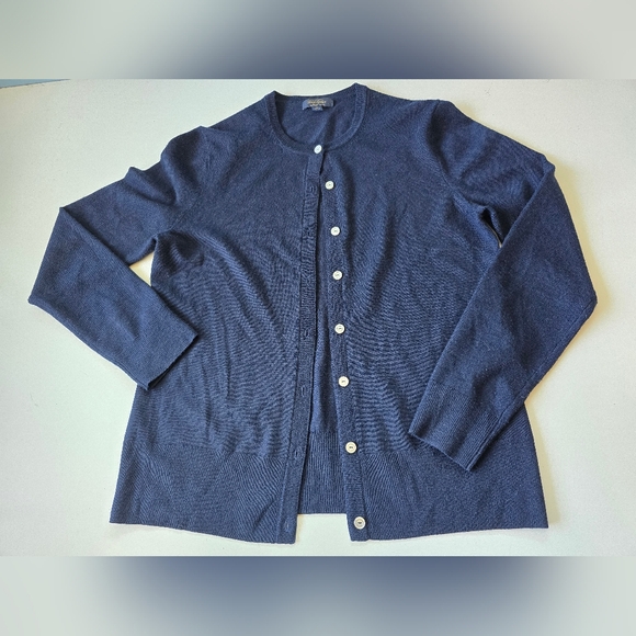 Brooks Brothers | Sweaters | Brooks Brothers Saxxon Wool Womens Cardigan Blue M | Poshmark